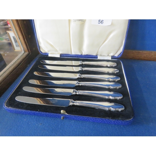 Set of Sheffield Sterling Silver Handled Side Knives by CW fletcher and ...