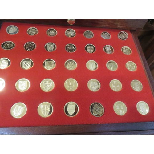 Our Royal Sovereigns Silver Gilt Coin Set - Each Coin 4.4g - 70 Coins ...