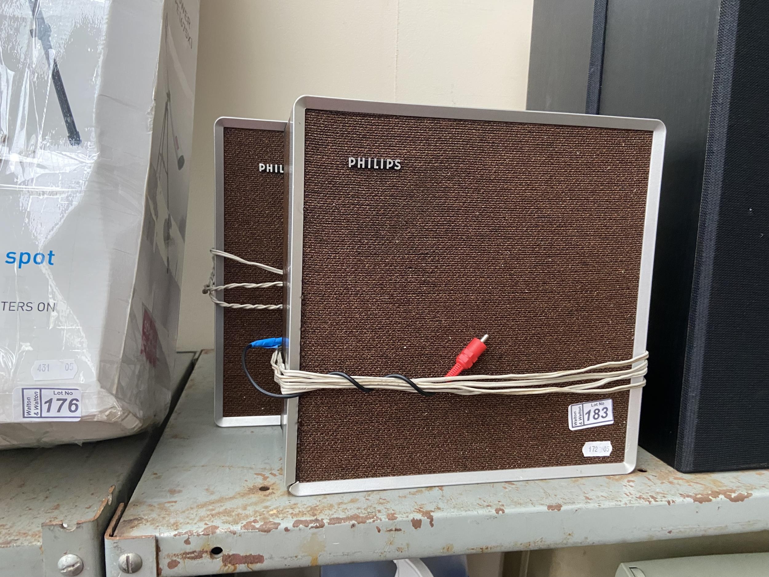 Pair of vintage Philips speakers