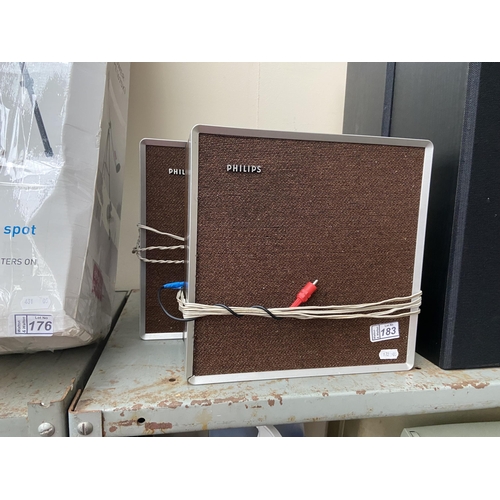 Pair of vintage Philips speakers