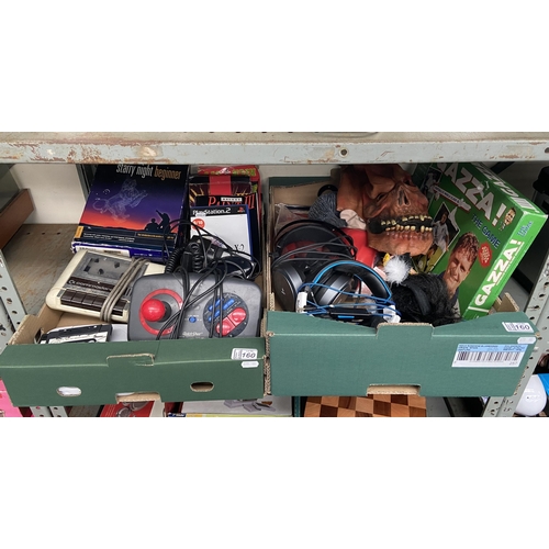 2 Boxes containing vintage electronics etc, including Commodore ...