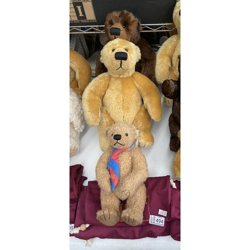 Set of 3 Cliff Richard collection bears, with bags and tags