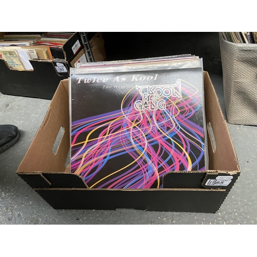 Box containing LPs