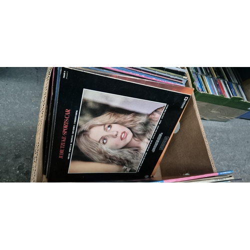 Box containing LPs including ABBA