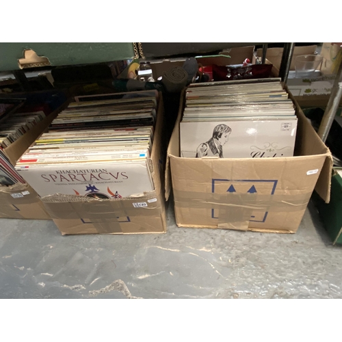 2 Boxes containing assorted LPs