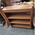 Teak effect bookcase
