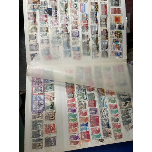 Box containing assorted stamp albums and first day covers
