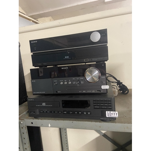 2 Sony micro Hi Fi component systems and a Sony CD player (CDP-M12)