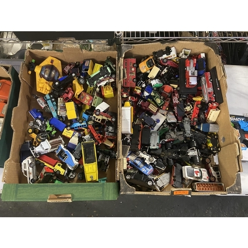2 Boxes containing a large quantity of Diecast vehicles including Lledo