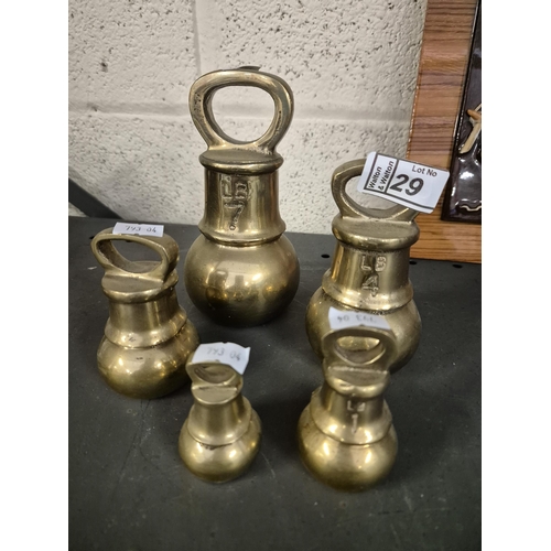 Quantity of brass bell weights