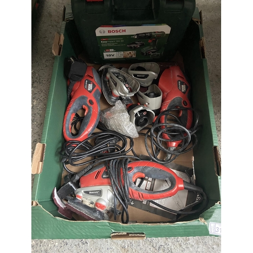 An assortment of power tools