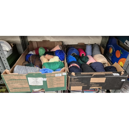 2 Boxes containing wool