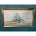 Large framed limited edition print 'Spring Ploughing' signed David Shepherd