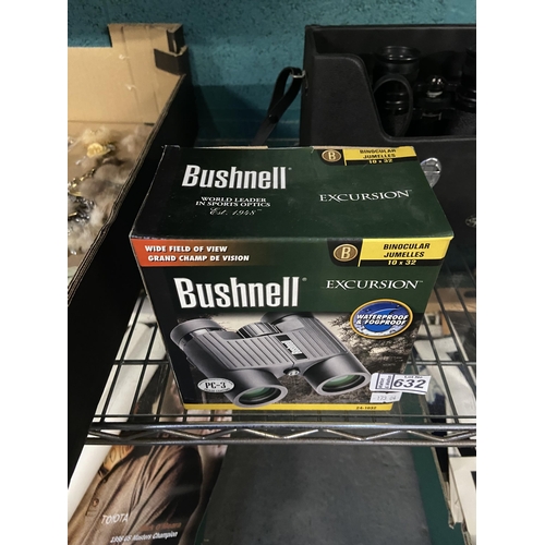Boxed Bushnell Excursion 10x32 binoculars