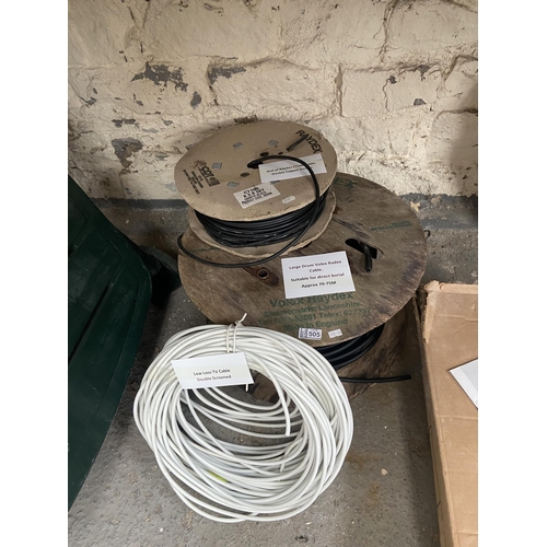 Quantity of assorted cable
