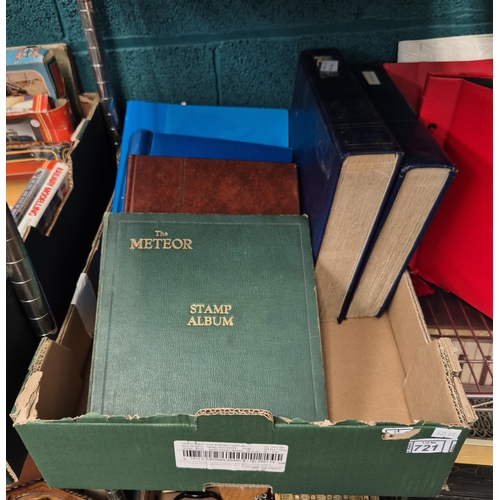 Box containing assorted stamp albums