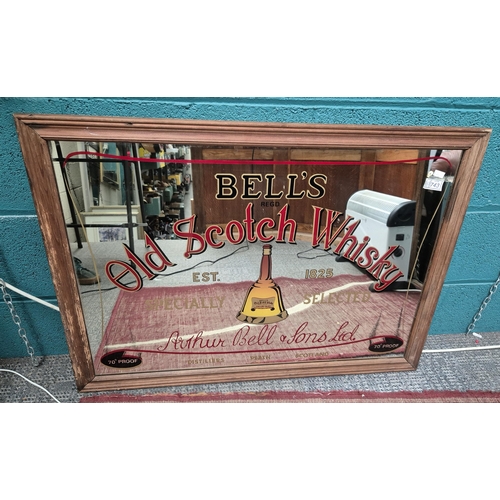 Framed Bell's 'Old Scotch Whisky' mirror