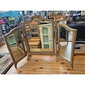 Ornate dressing table triple mirror