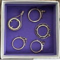 5 9ct Gold half sovereign mounts, 7.9g - Only 10% buyer's premium