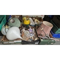 3 Boxes containing assorted ceramics, candlesticks, lamps etc
