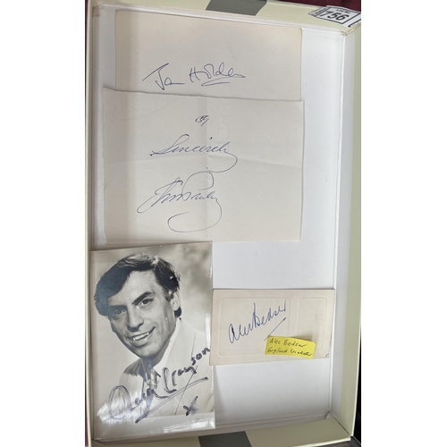 4 Autographs including Alec Bedser, Larry Grayson and possibly Elvis ...