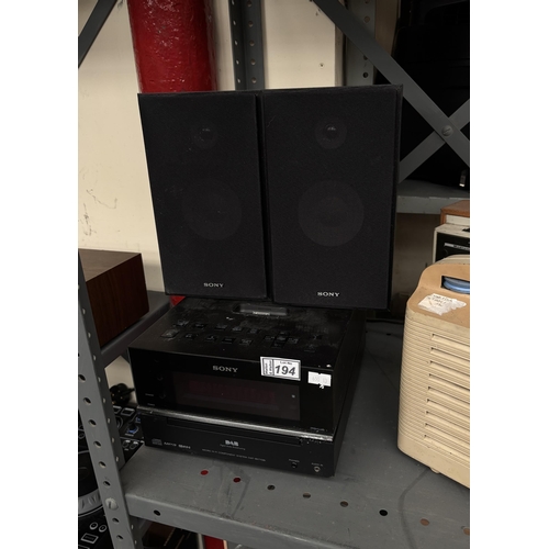 Sony micro Hi-Fi component system and speakers