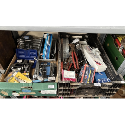 2 Boxes containing tools, including spanner sets etc