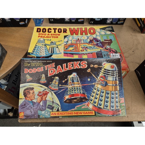 Vintage Chad Valley Doctor Who game and vintage 'Dodge the Daleks' game