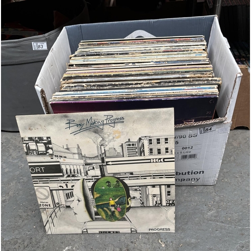 Box containing LPs including Barbra Streisand