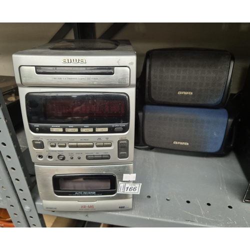 Aiwa micro component system and a trio of speakers