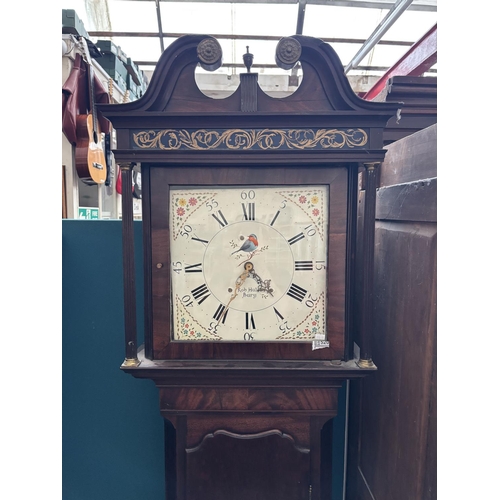 Grandfather clock decorated with a Robin by Rob Hulse, Bury
