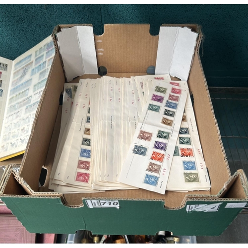 Box containing a quantity of stamp sets on paper including 'Deutsches ...