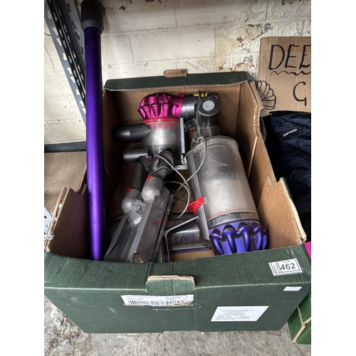 Box containing 2 Dyson vacuums