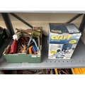 PowerCraft router and a box containing assorted tools etc