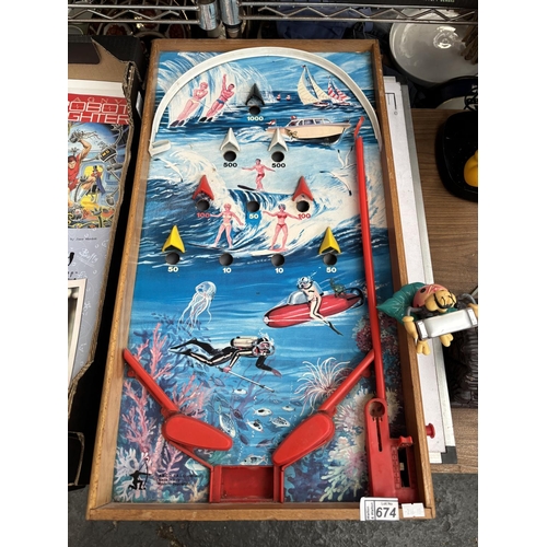 Vintage ArcoFalc pinball flipper game
