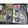 2 Boxes containing Peco platform systems, Airfix model kits and other ...