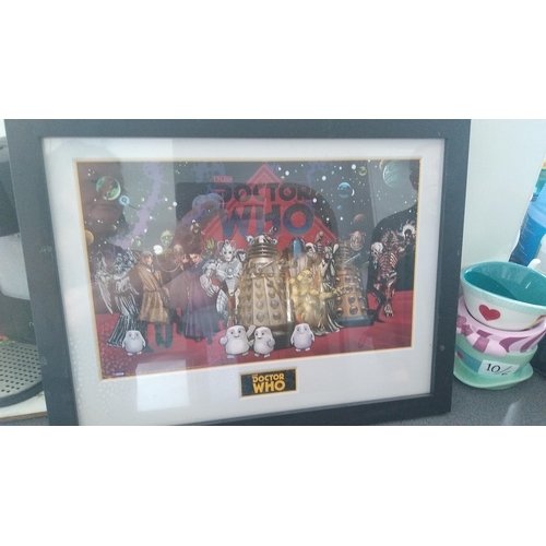 FRAMED DR WHO POSTER