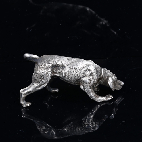 A Victorian cast-silver figural hunting dog figure, by Miller Brothers ...