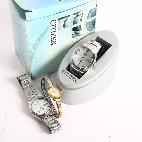 CITIZEN - a stainless steel EcoDrive watch, a Seiko 5 automatic ...