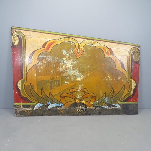 A collection of various vintage fairground hand painted panels. Largest ...