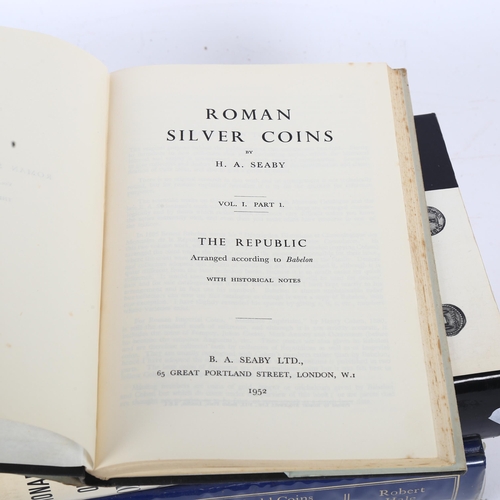 Encyclopedia of World Coins by Robert Hale, and 2 books about Roman coins