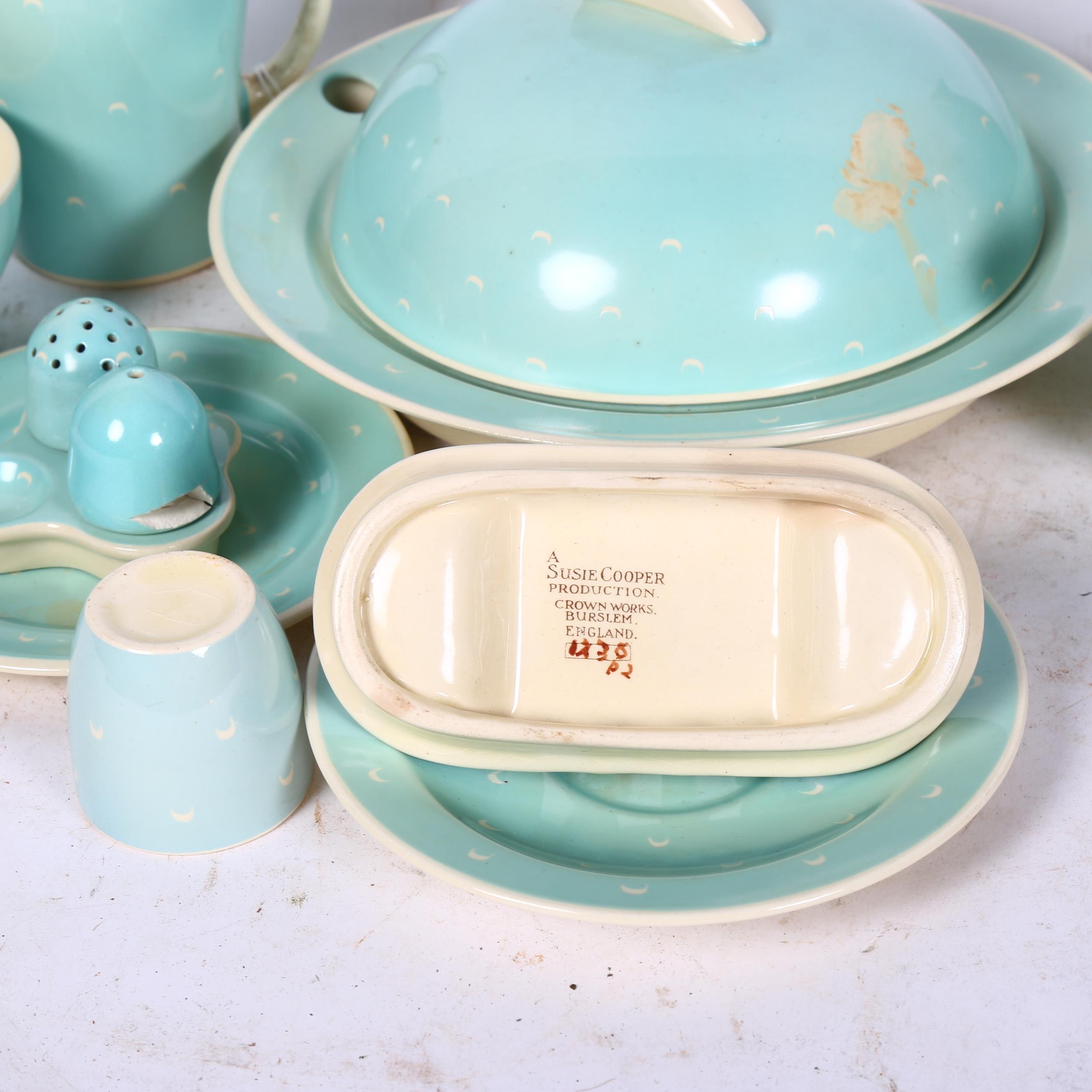 A Vintage Susie Cooper pottery breakfast set, including muffin dish and ...