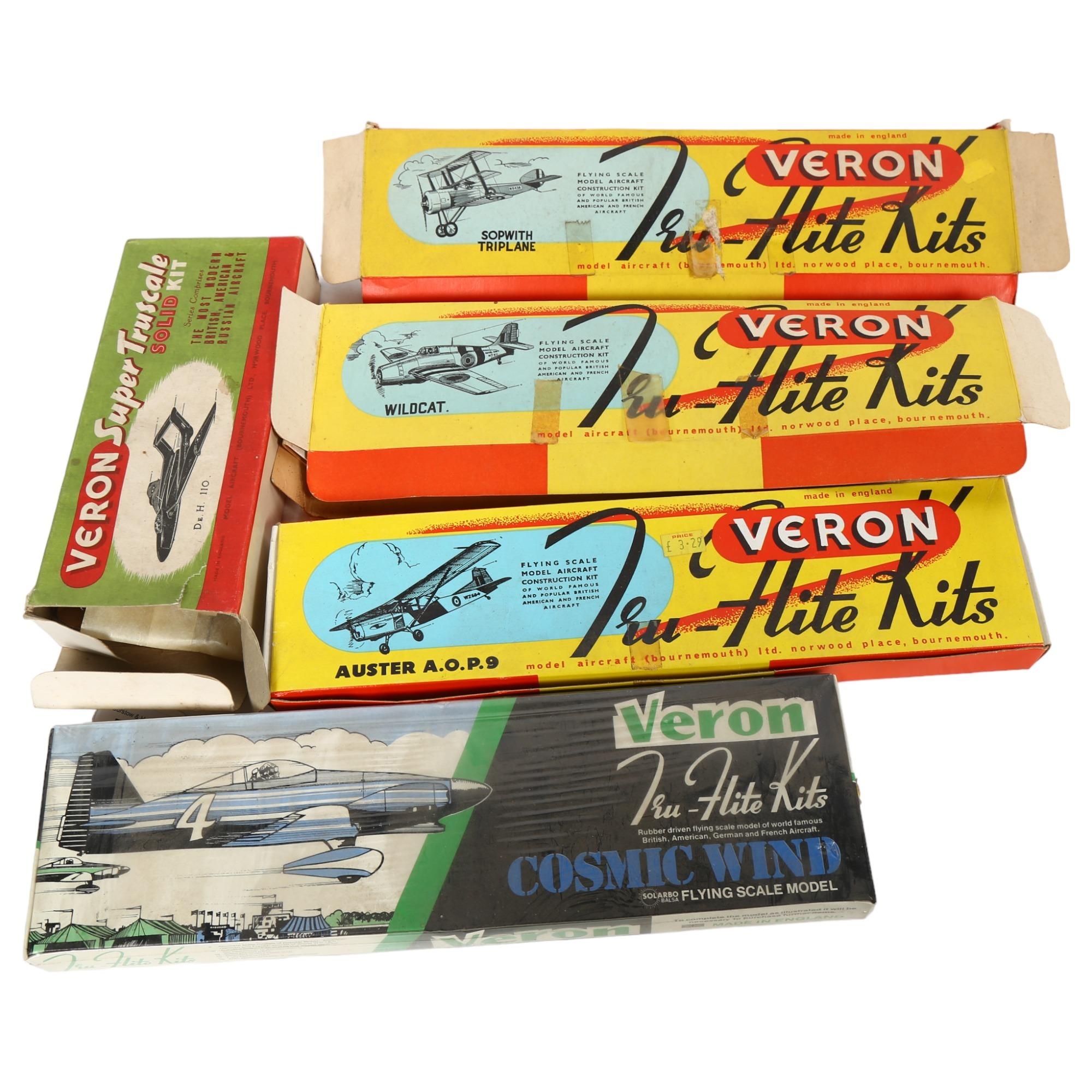 VERON, TRU-FLITE MODEL KITS - a group of boxed model airplane kits ...