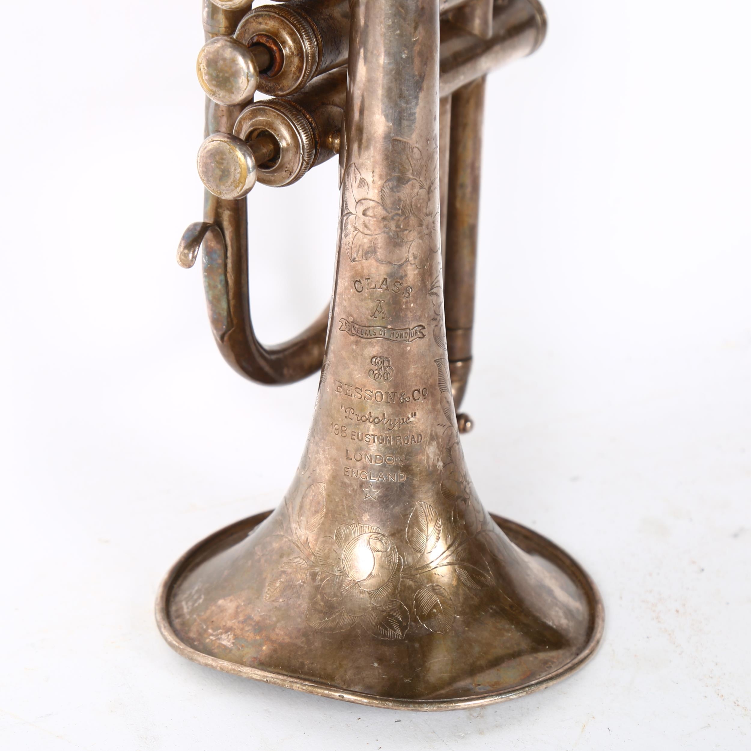 BESSON & CO - a "Prototype" Class A cornet, inscribed with serial no ...