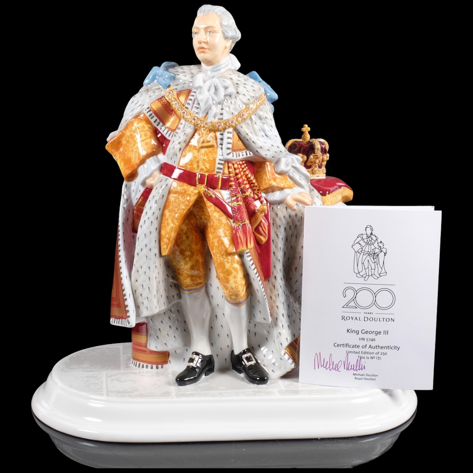 Royal Doulton King George III figure, commemorating 200 years of Royal ...