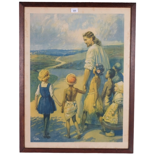 Tom Curr, an early 20th century coloured print, follow me, framed, and ...