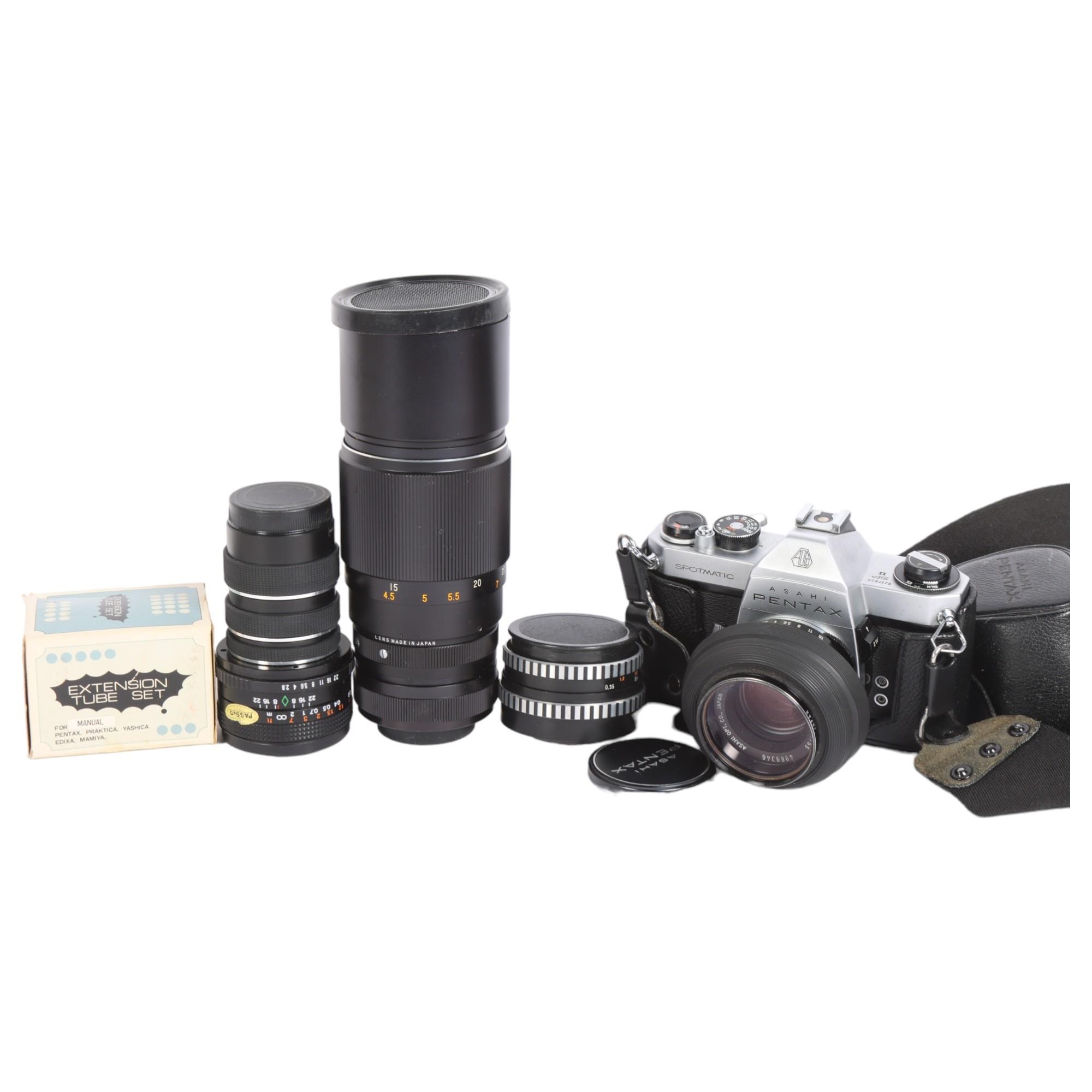 An Asahi Pentax Spotomatic camera, serial no. 5217823, an associated ...
