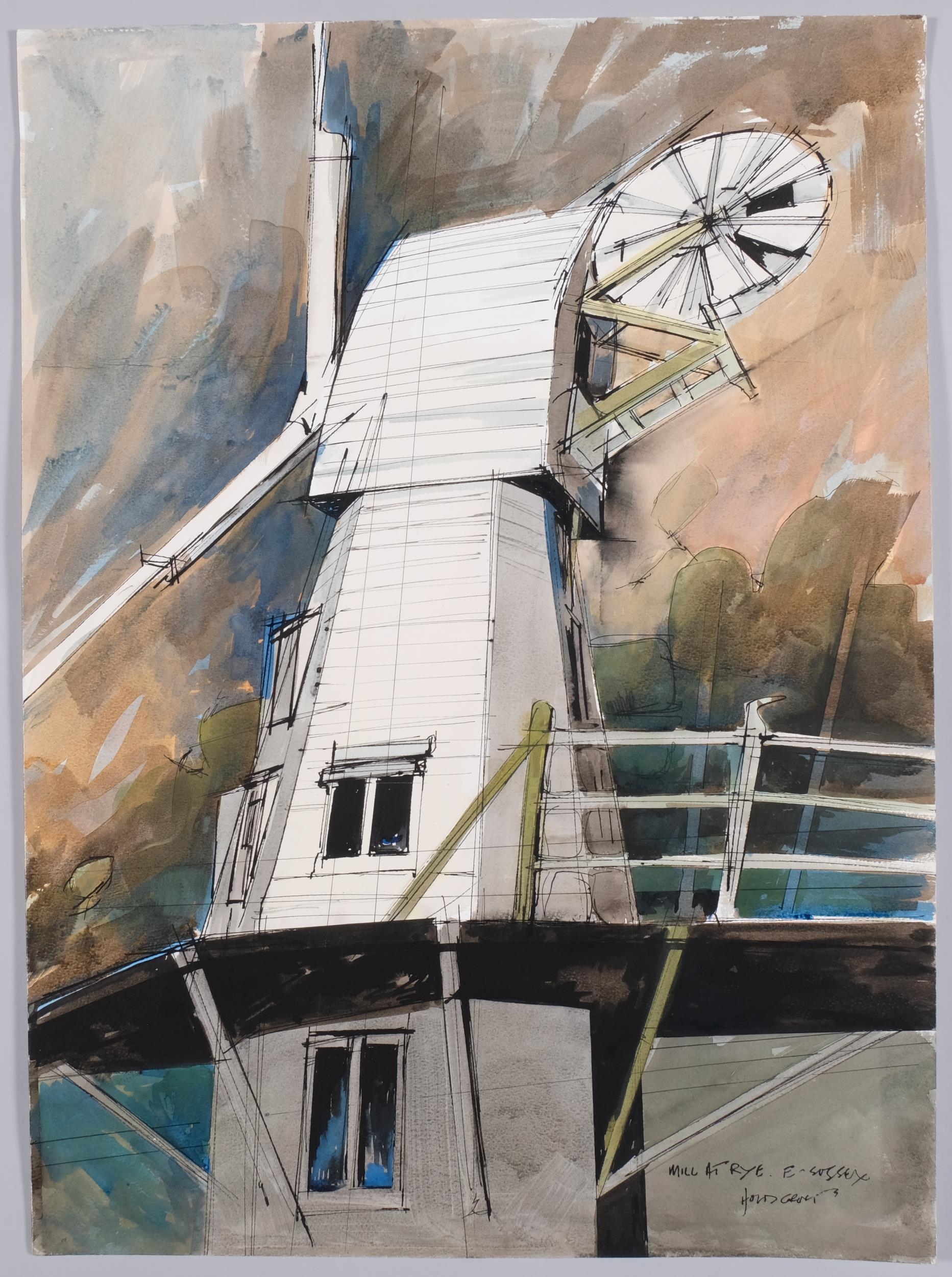 John Hambleton Holdcroft (1926 - 2014) NDD FSIAD FCSD, 3 Hastings views ...