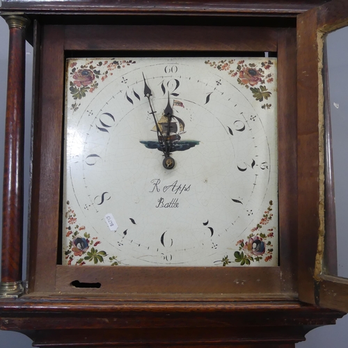 R APPS, BATTLE - A Victorian oak cased 20 hour longcase clock with ...