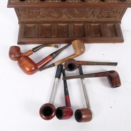 A collection of Vintage smoking pipes, various marked and unmarked ...